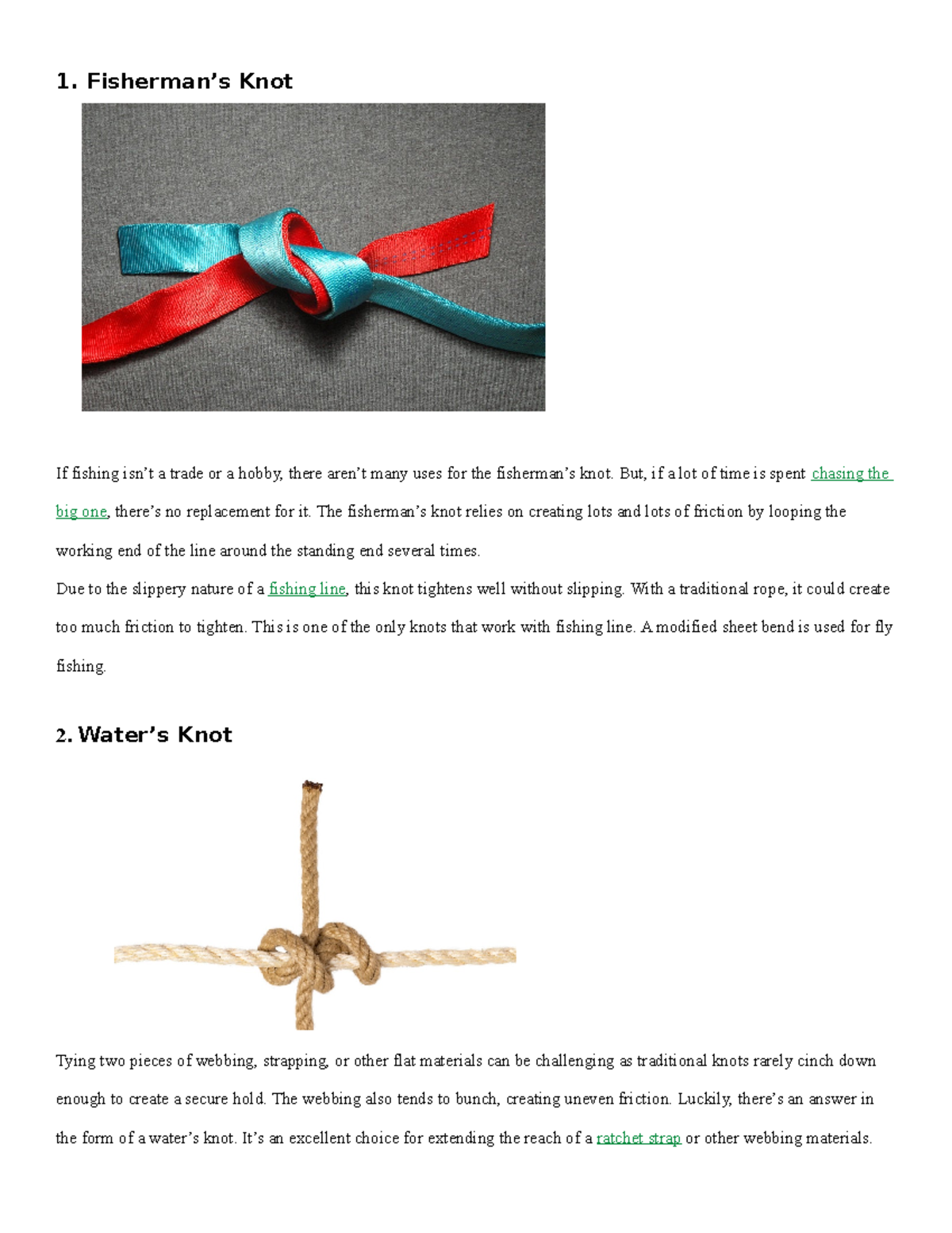 Knot tying - It isn't complete but I hope it will help other students ...