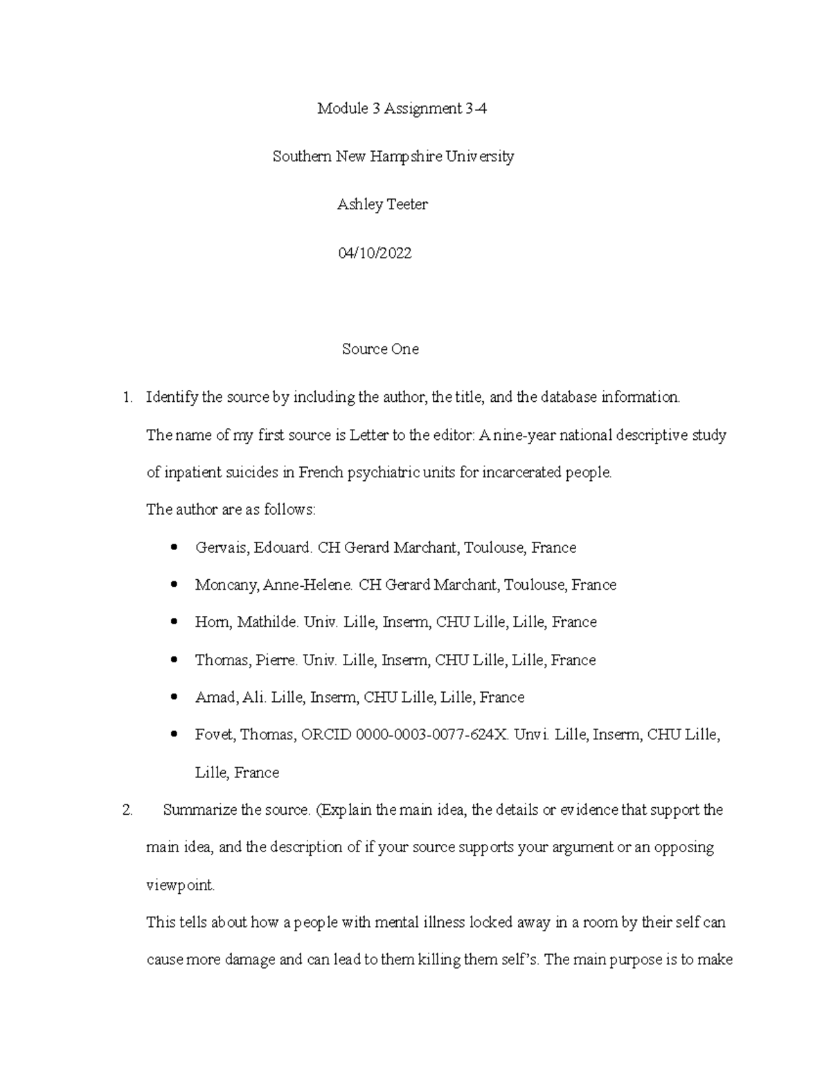 Eng123 mod 3 assignment 3-4 - Module 3 Assignment 3- Southern New ...