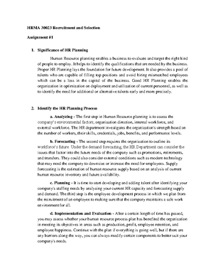 Training and Development Activity 4 - HRMA 30043 Activity 4 Determine the external and internal ...