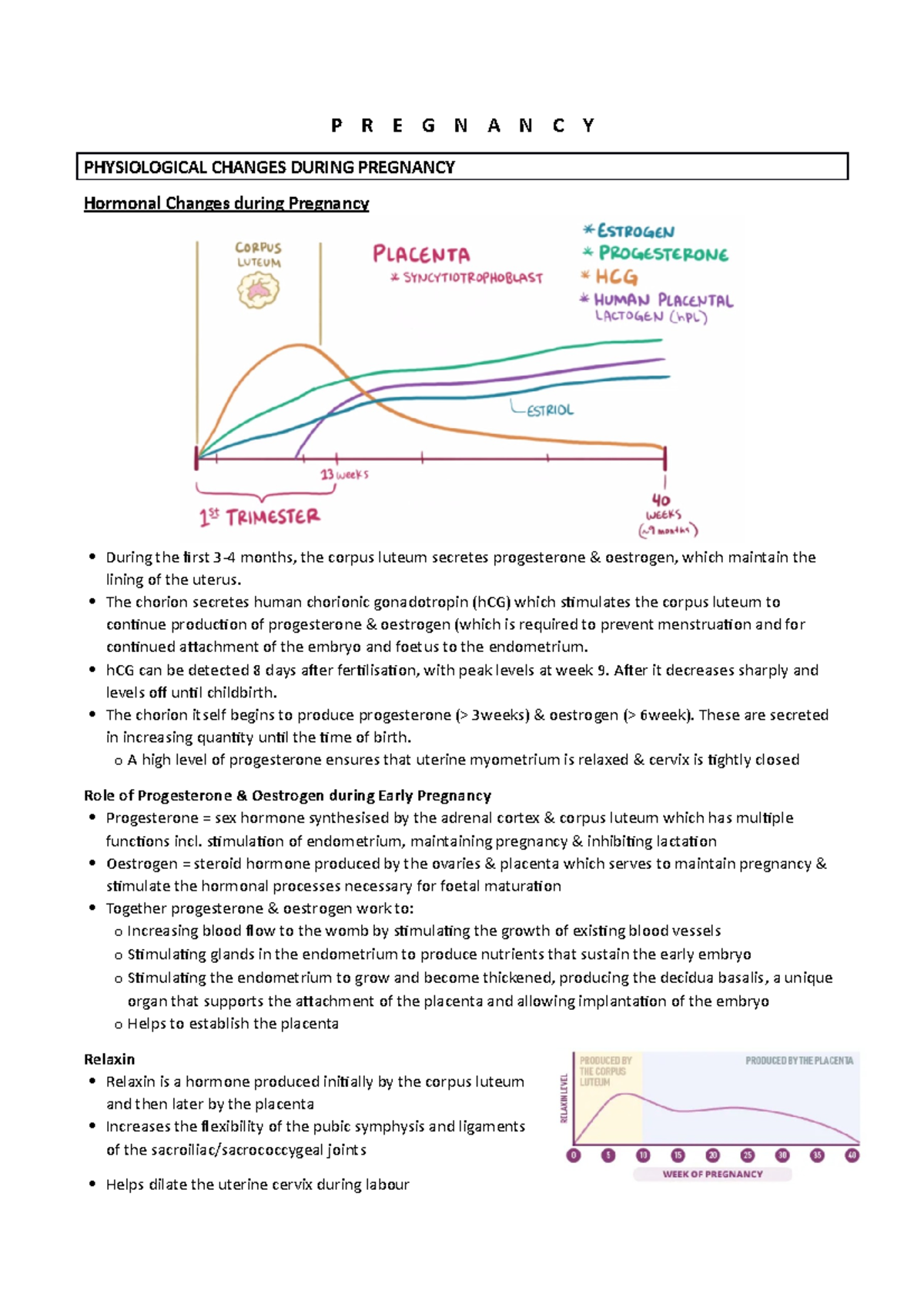Maternal Adaptations to Pregnancy - P R E G N A N C Y PHYSIOLOGICAL ...