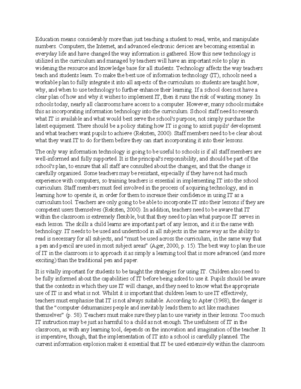 FIre - Practice Solving Problems - Education means considerably more than just teaching a ...