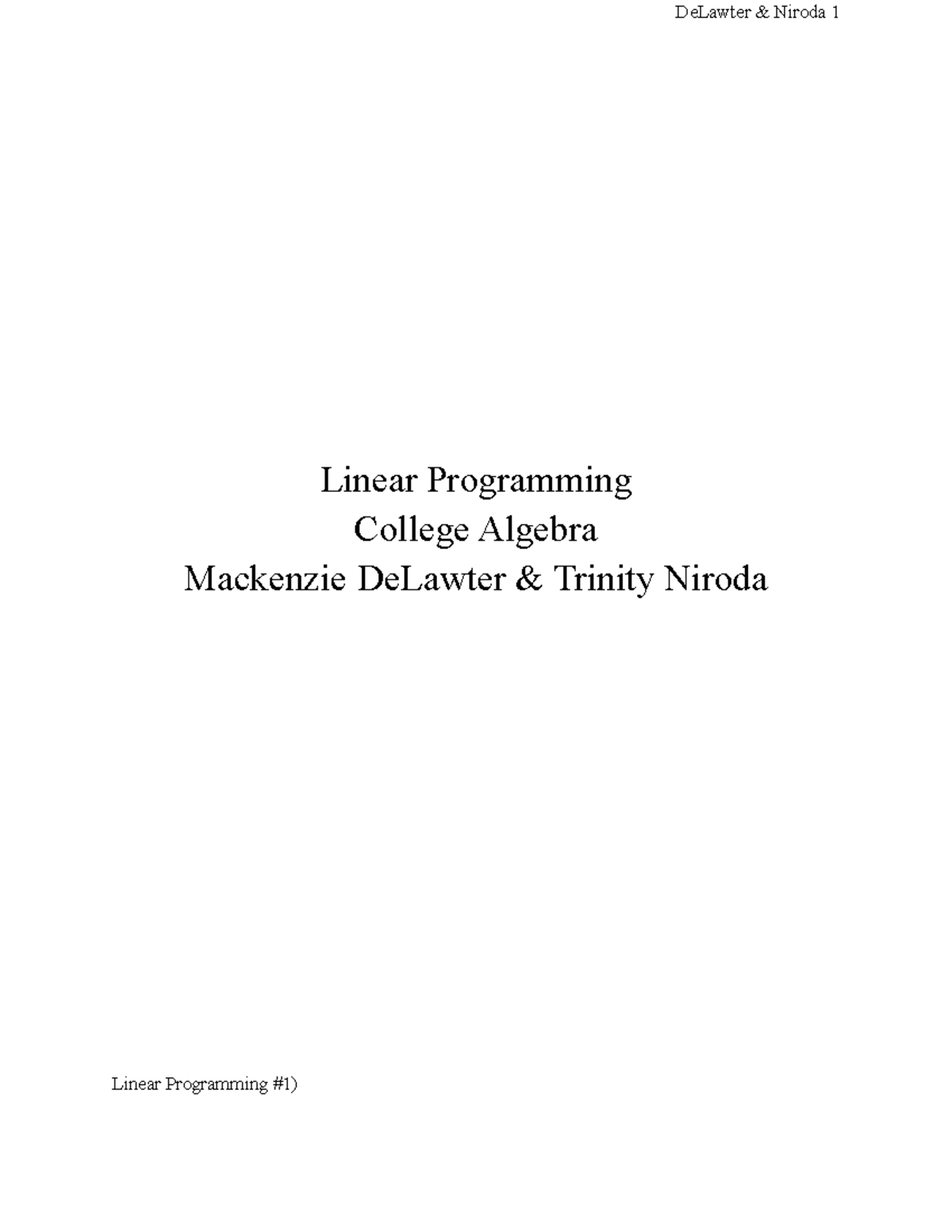 Linear Programming - College Algebra with MaGee - Linear Programming ...