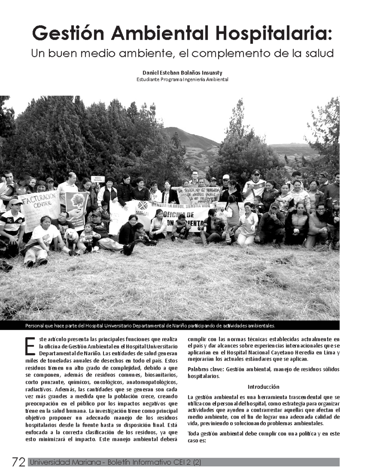 Adm-ojs2014 ,+Gesti Ã³n+Ambiental+Hospitalaria - 72 Universidad Mariana - Boletín Informativo ...