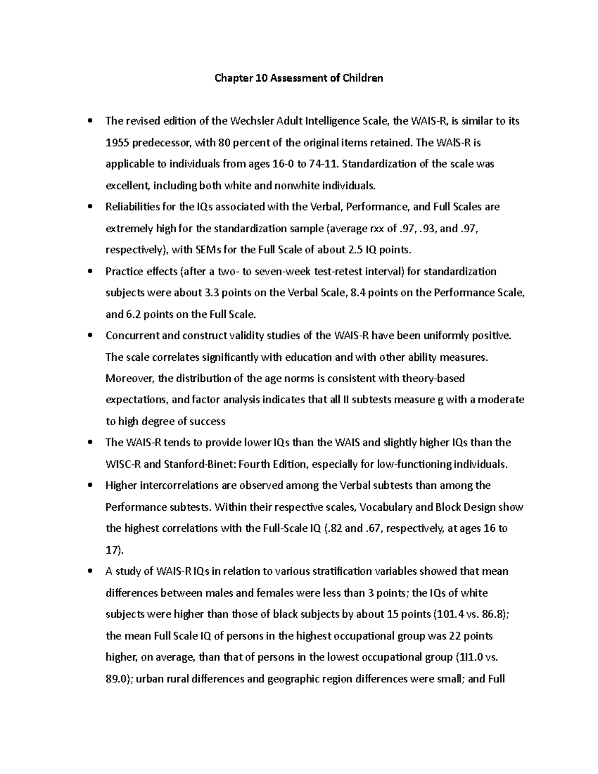 Chapter 10 Assessment of Children - Chapter 10 Assessment of Children ...