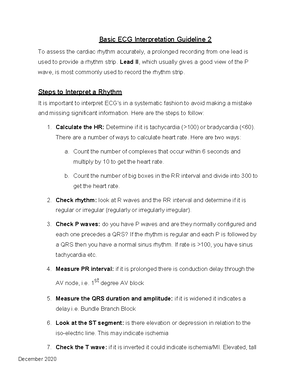 NN ECG Strip Worksheet - ECG Strip Worksheet Strip 1 Multiple P waves ...