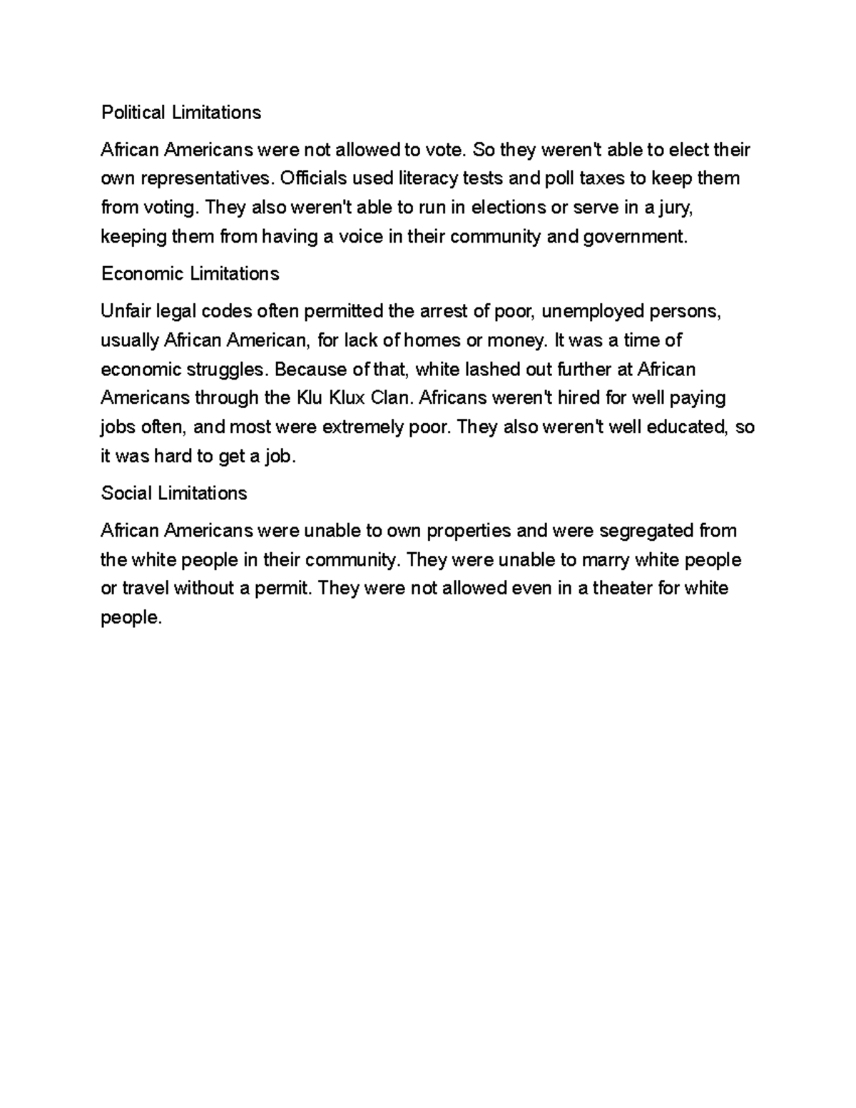 01.06 Face of Freedom - Its is History - Political Limitations African ...