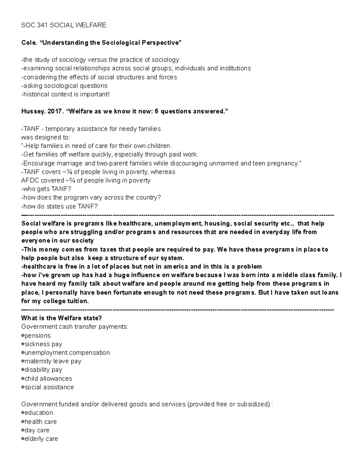 Social Welfare - Spring 2022, Tess Snodgrass - SOC 341 SOCIAL WELFARE ...