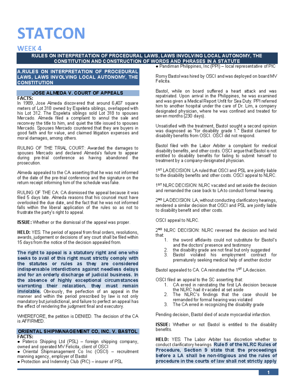 Statcon W4 - Studocu