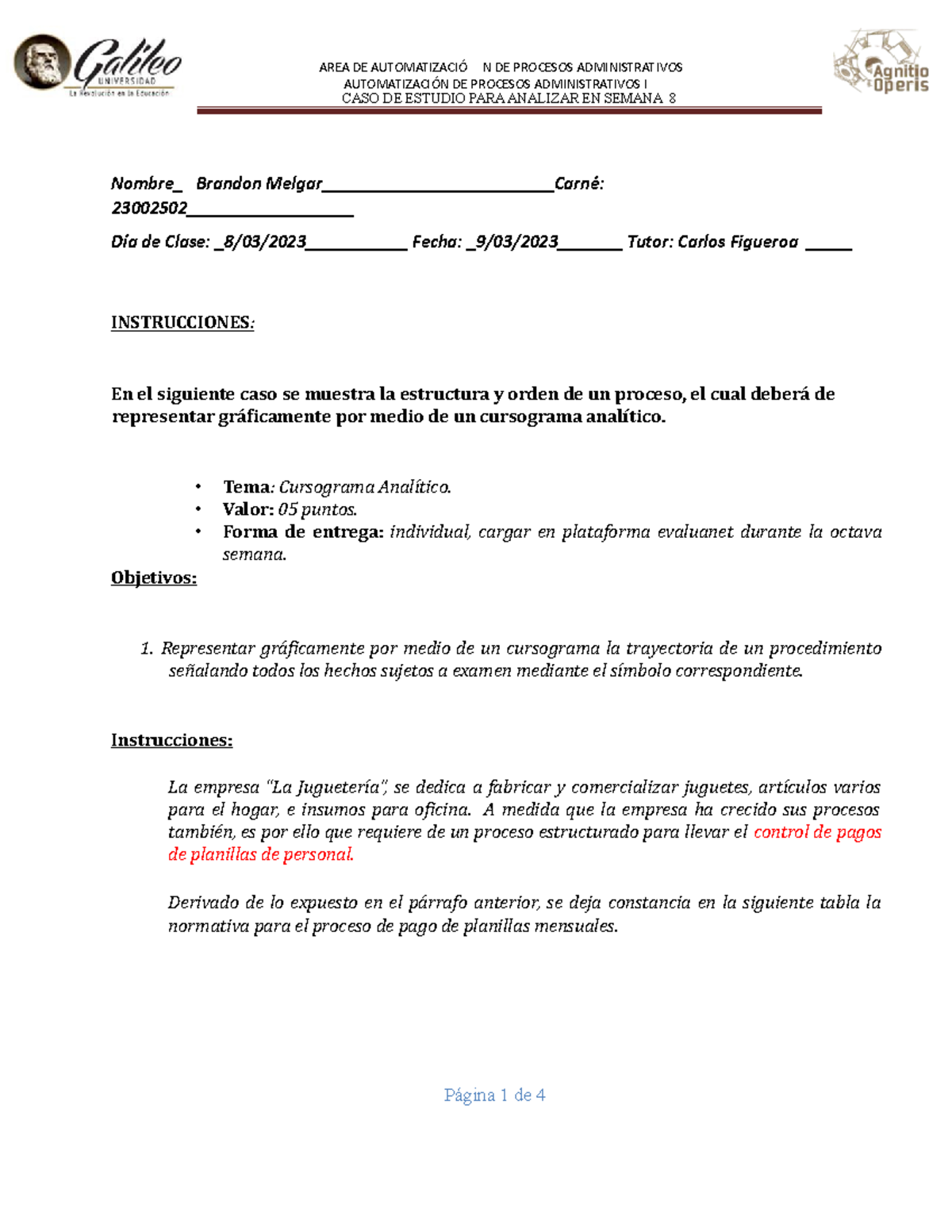 Caso2 Brandon Melgar - .................. - AUTOMATIZACIÓN DE PROCESOS ...