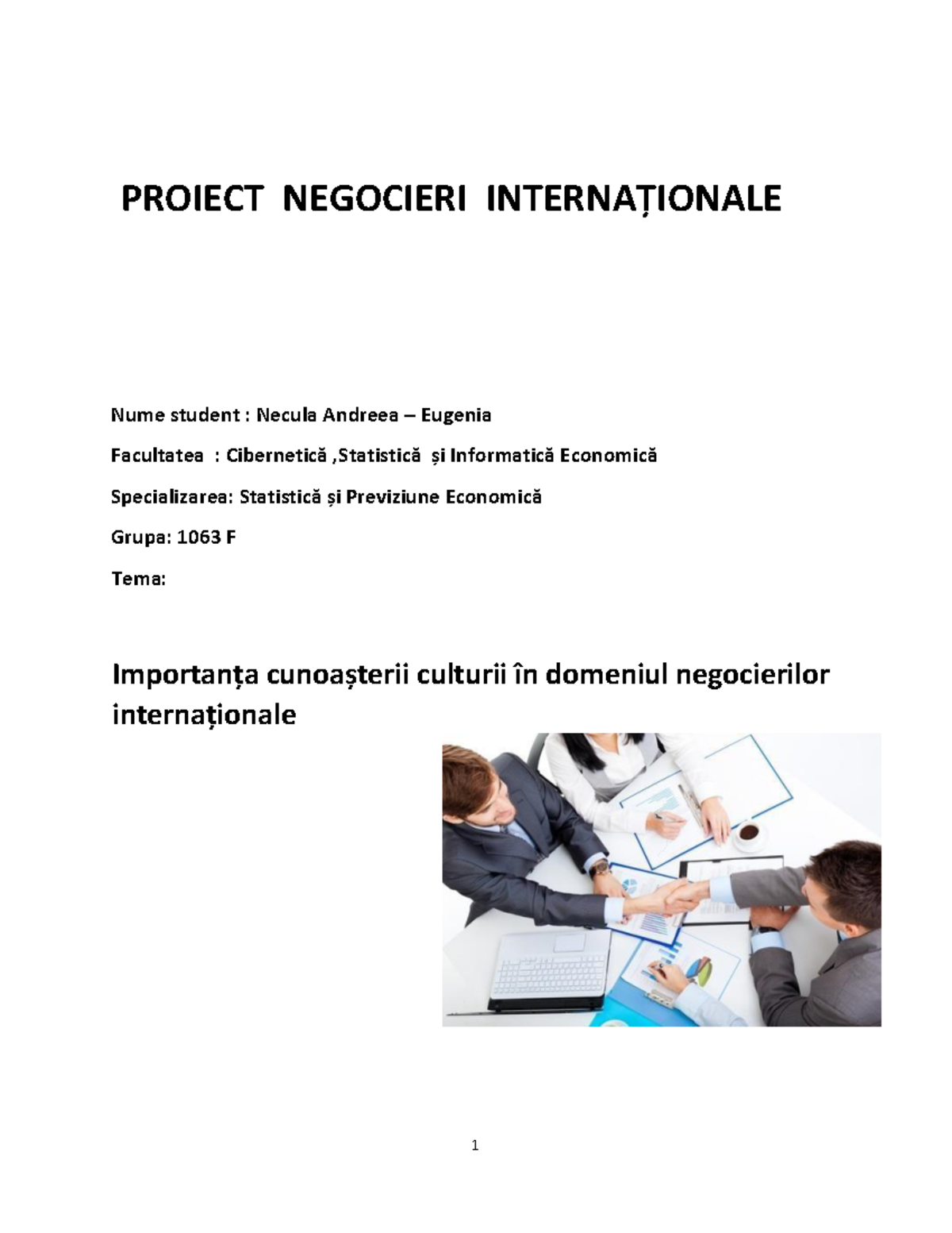 Necula Andreea Eugenia 1063 proiect final negocieri - PROIECT NEGOCIERI ...