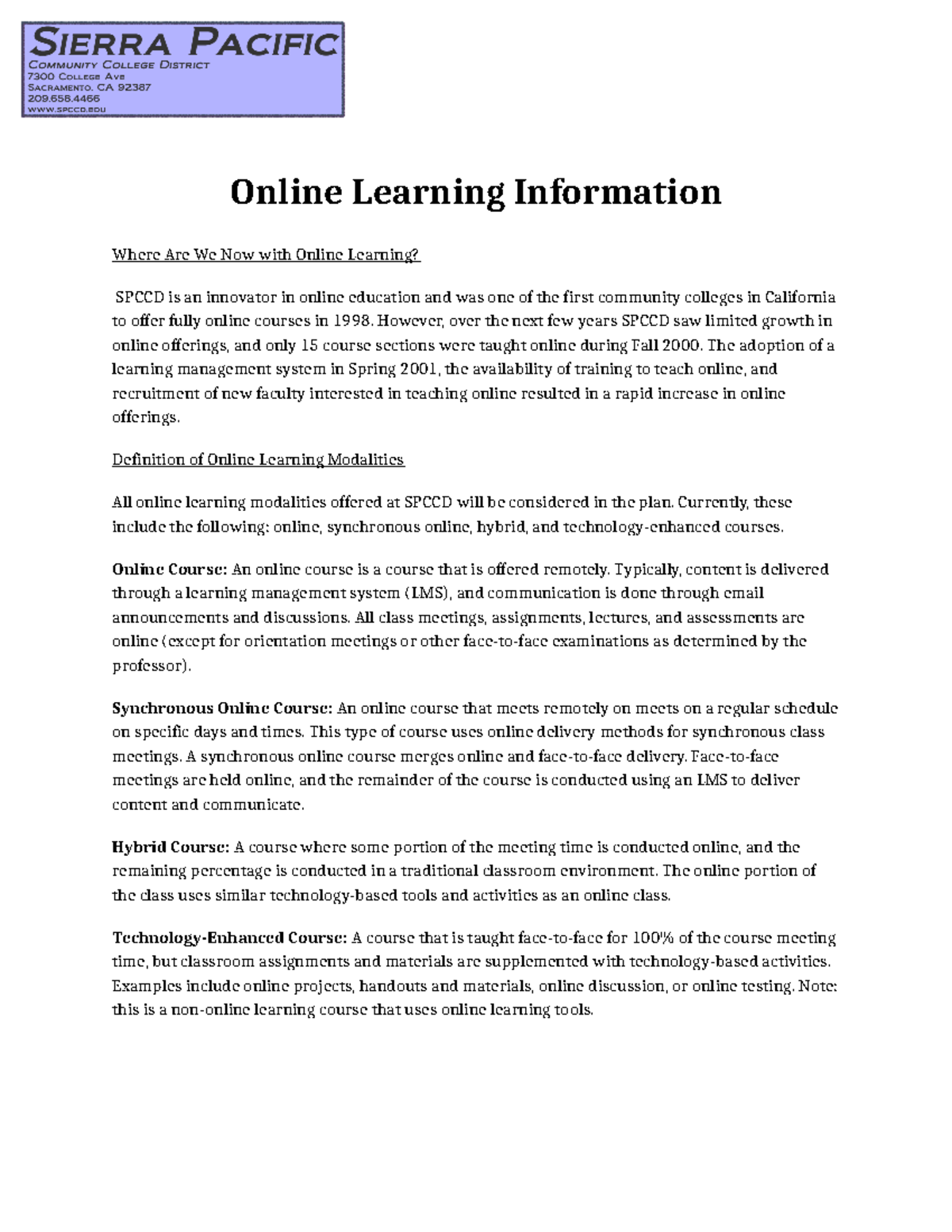 SIM NET WORD PRJCT - Online Learning Information Where Are We Now with ...
