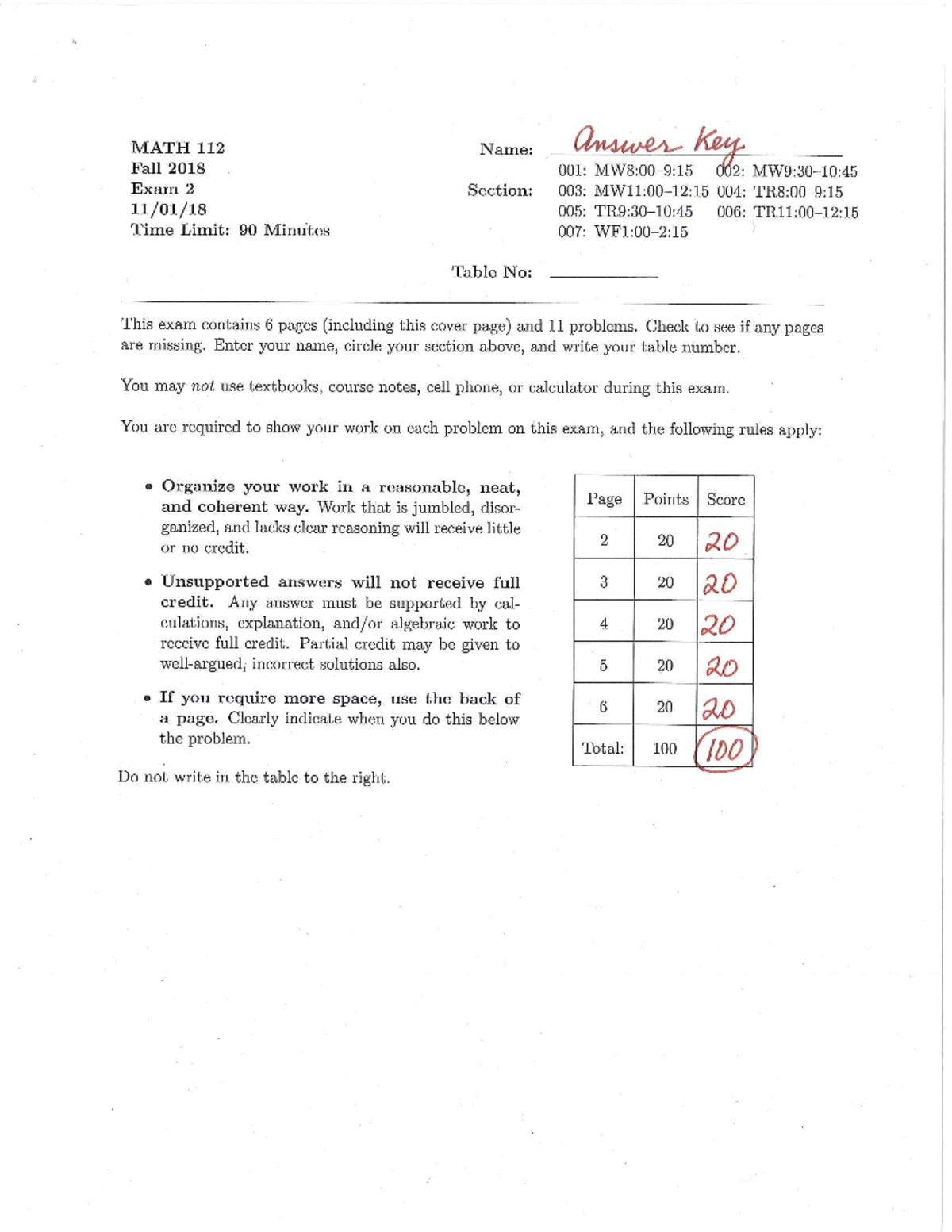 Exam 2 Math 112 Solutions - MATH 112 - Studocu