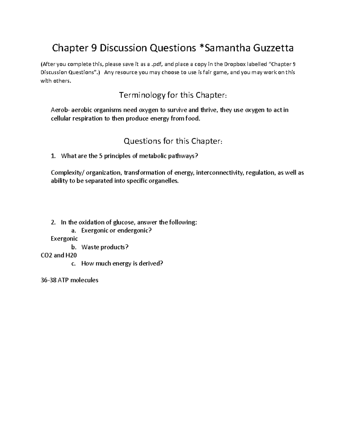 Chapter 9 Discussion Questions - Chapter 9 Discussion Questions ...