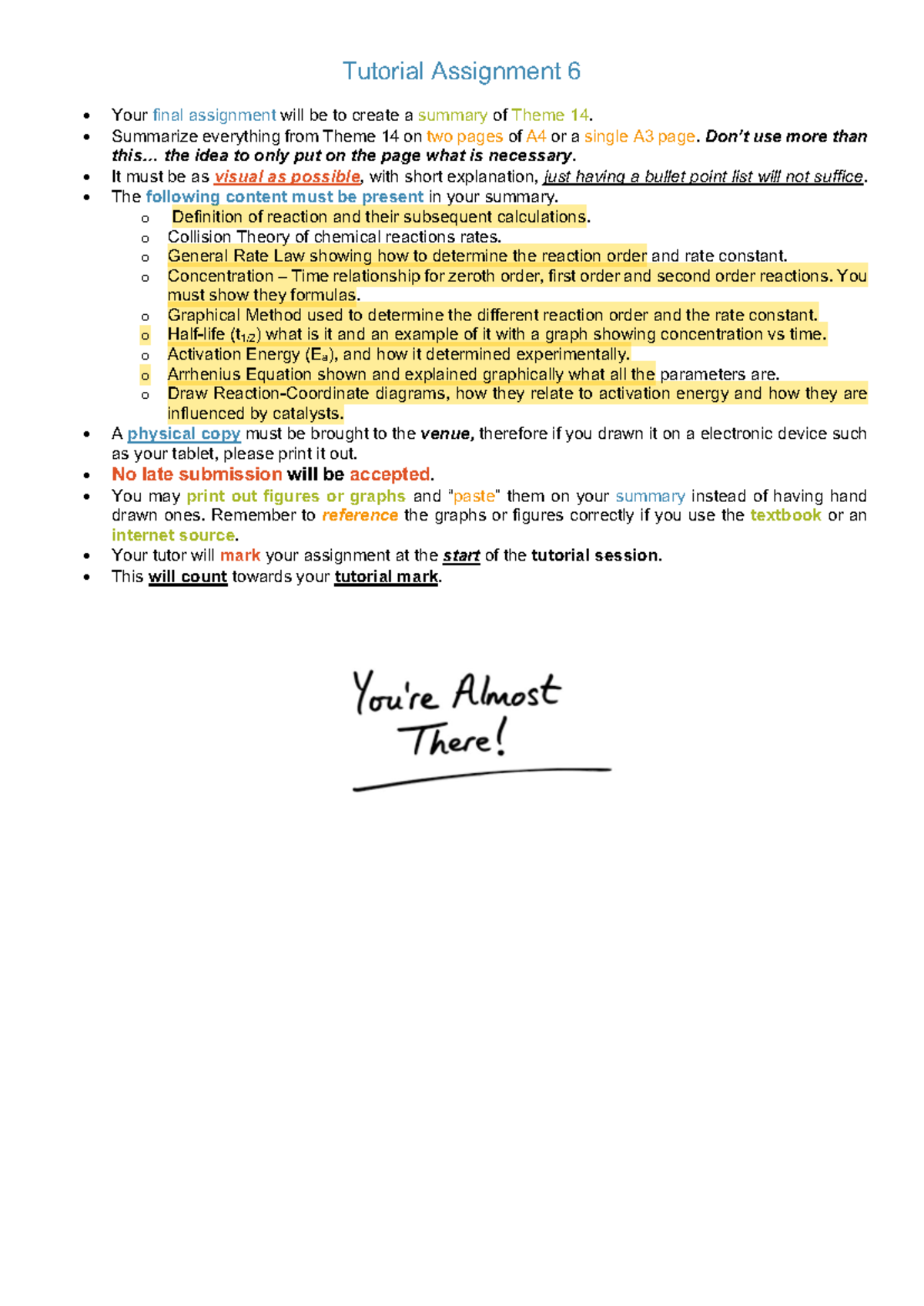 CMY117 Tut Assignment 6 2024 - Tutorial Assignment 6 Your final assignment will be to create a ...