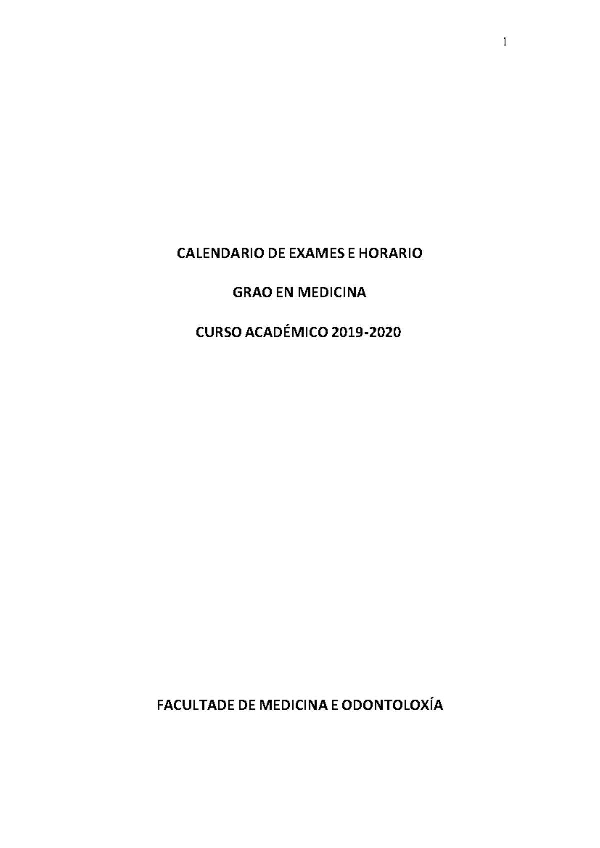 Medicina - hdjf - CALENDARIO DE EXAMES E HORARIO GRAO EN MEDICINA CURSO ...