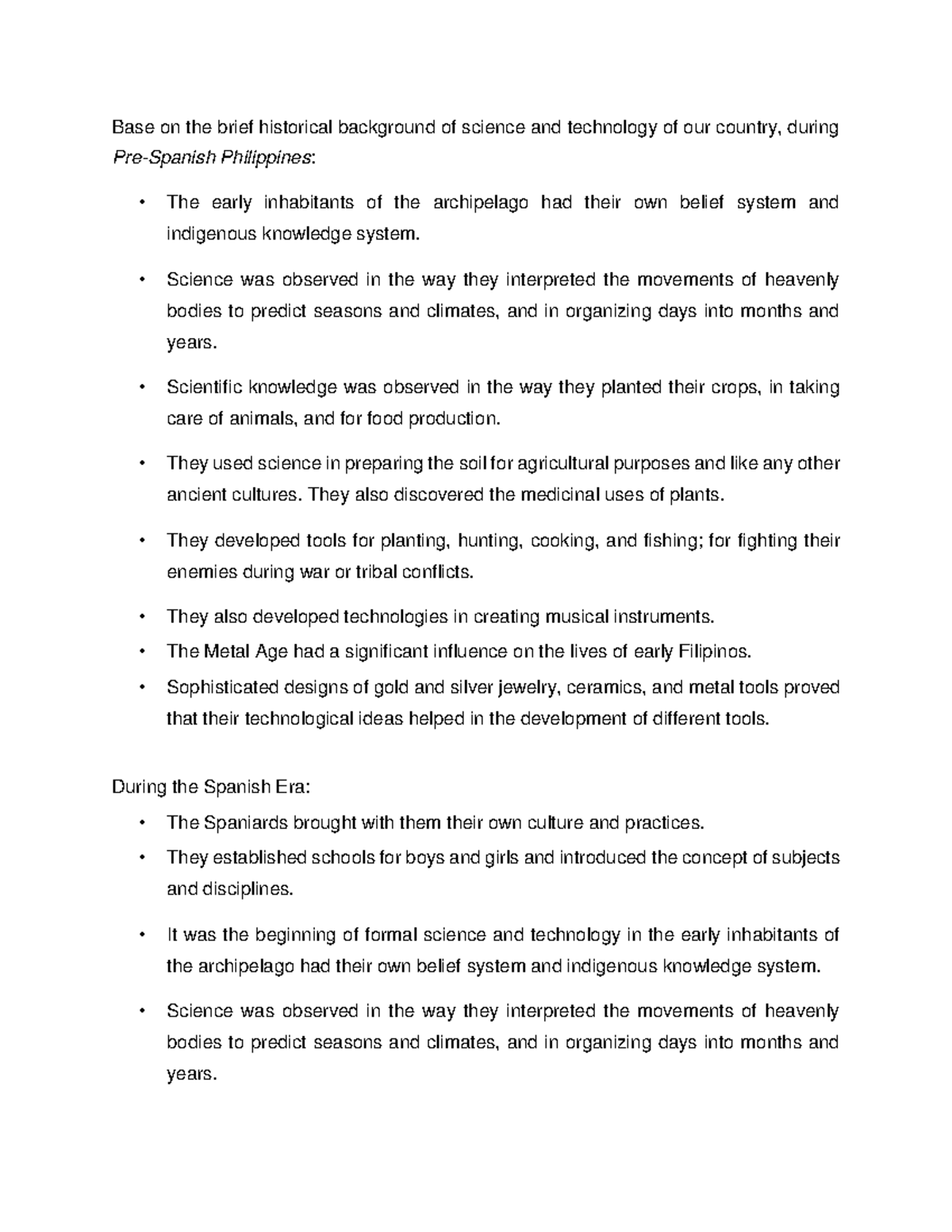 Government policies on Science and Technology Notes - Base on the brief ...