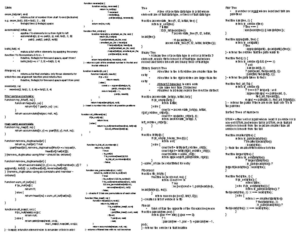 Midterm Cheatsheet - Lists enum_list(start, end) • returns a list of ...