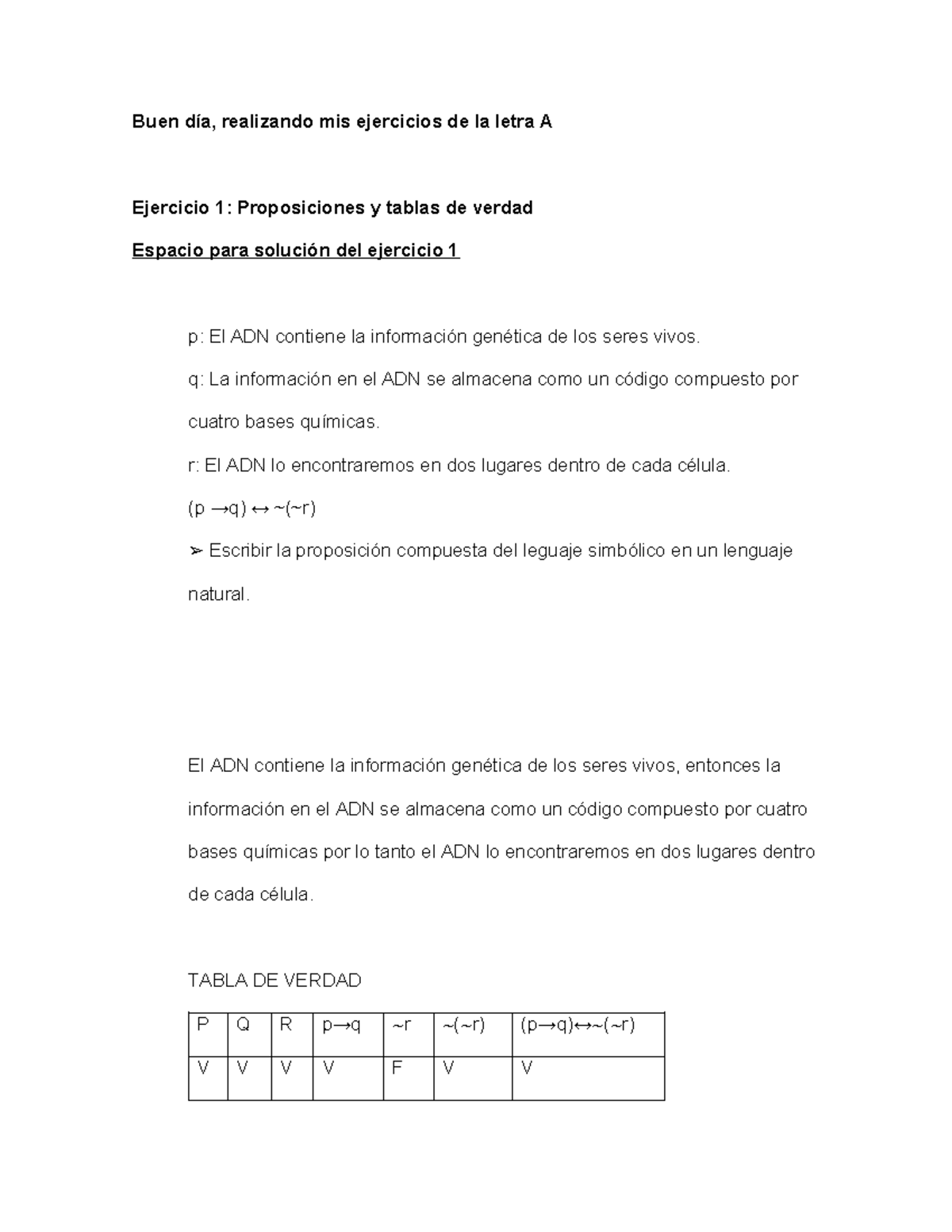 Argumentos verdad - Letra A de ejercicios de metodos para probar la ...