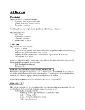 A6 Review - A6 Review SSARS Engagements 3 levels of service ...