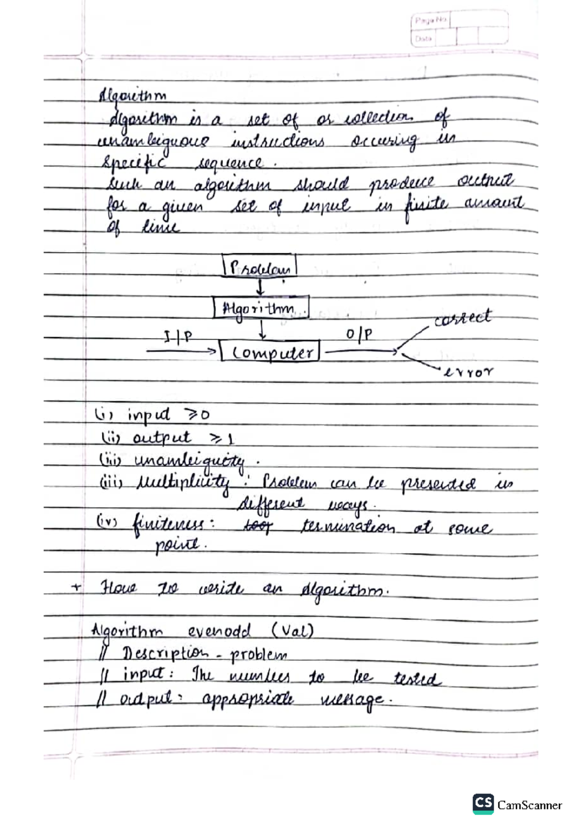 Unit 1 Daa Notes Paga Na Data Algorithm Digorithm Is A Set Of Or 