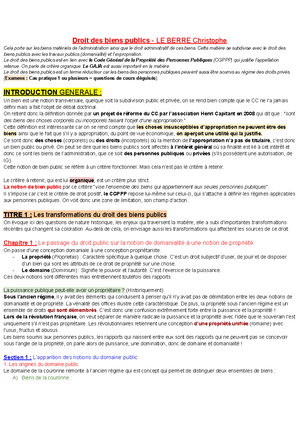 Fiche La classification des biens - fiches-droit Fiche n∞2 : La ...