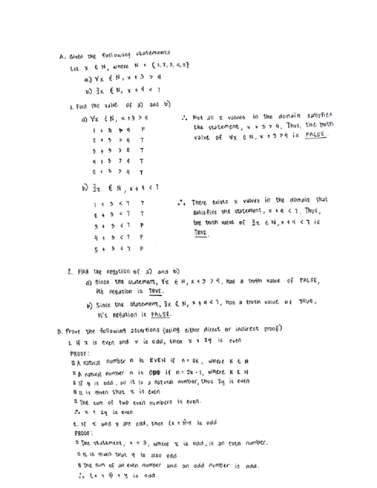 Ercises on Logic Symbols, Truth Tables, and Proofs () - BS Elementary ...