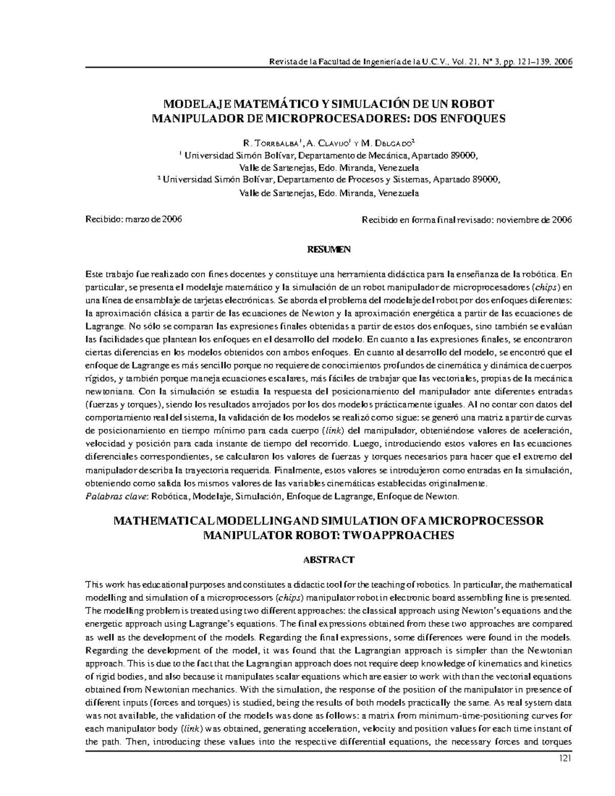 Articulo 2 - la akncanfjalasf - Revista de la Facultad de Ingeniería de la U.C., Vol. 21, N° 3 ...
