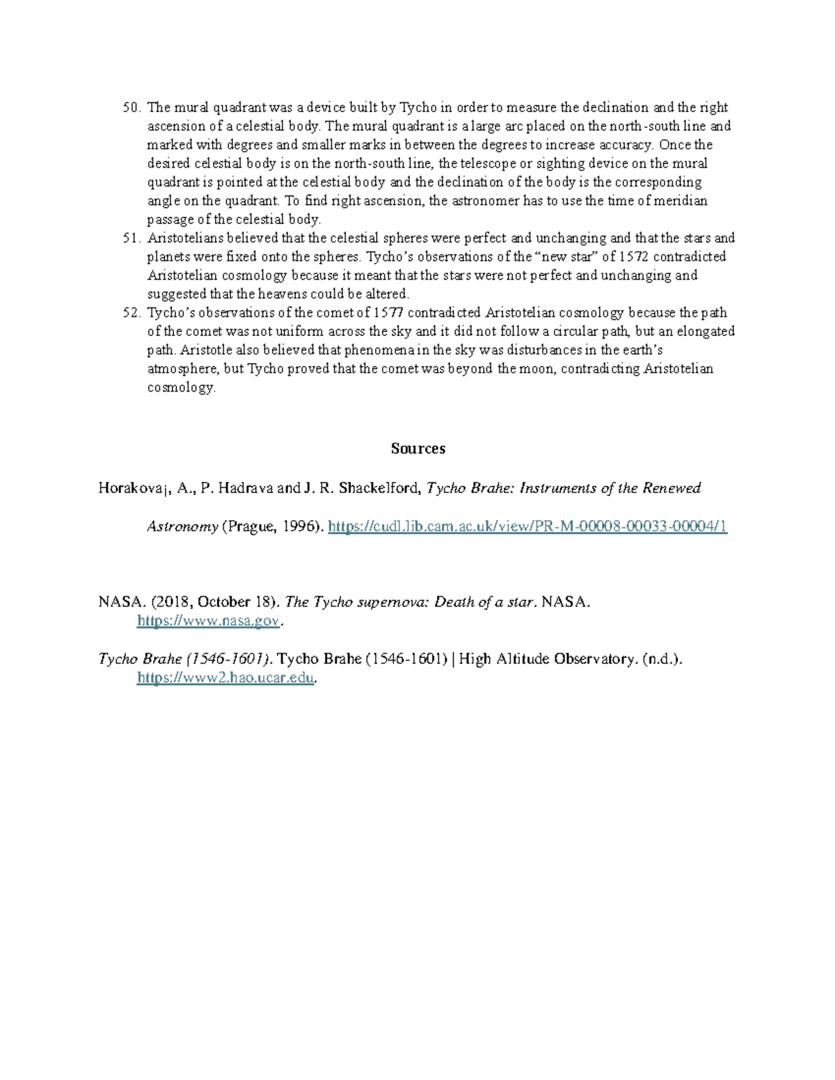 290 Review questions - The mural quadrant was a device built by Tycho ...