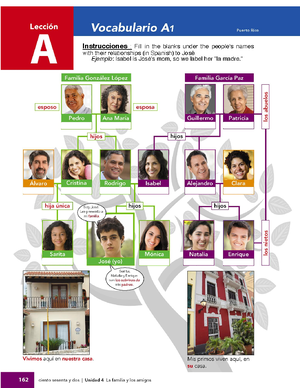La Familia Worksheet - For spanish - Studocu