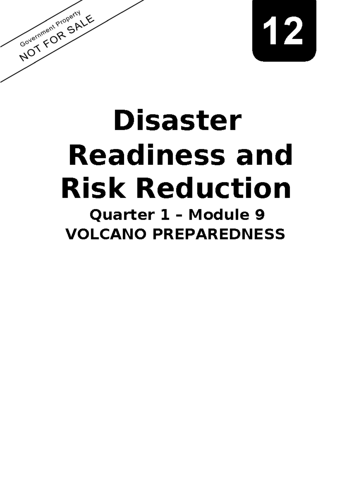 DRRR-May-modz - 12 Disaster Readiness and Risk Reduction Quarter 1 ...