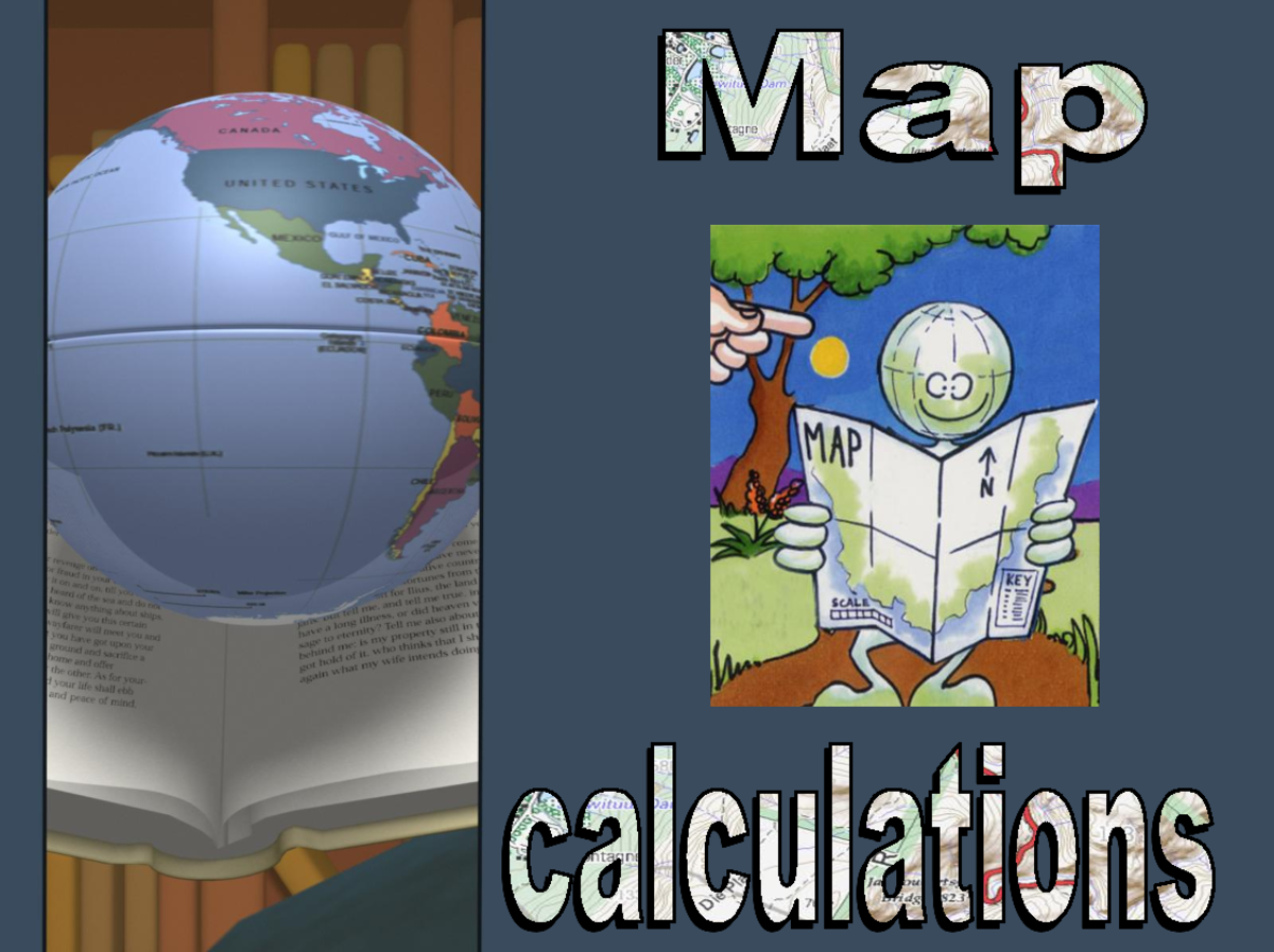 Geography map work - Calculate area of the red block AREA Map distance ...