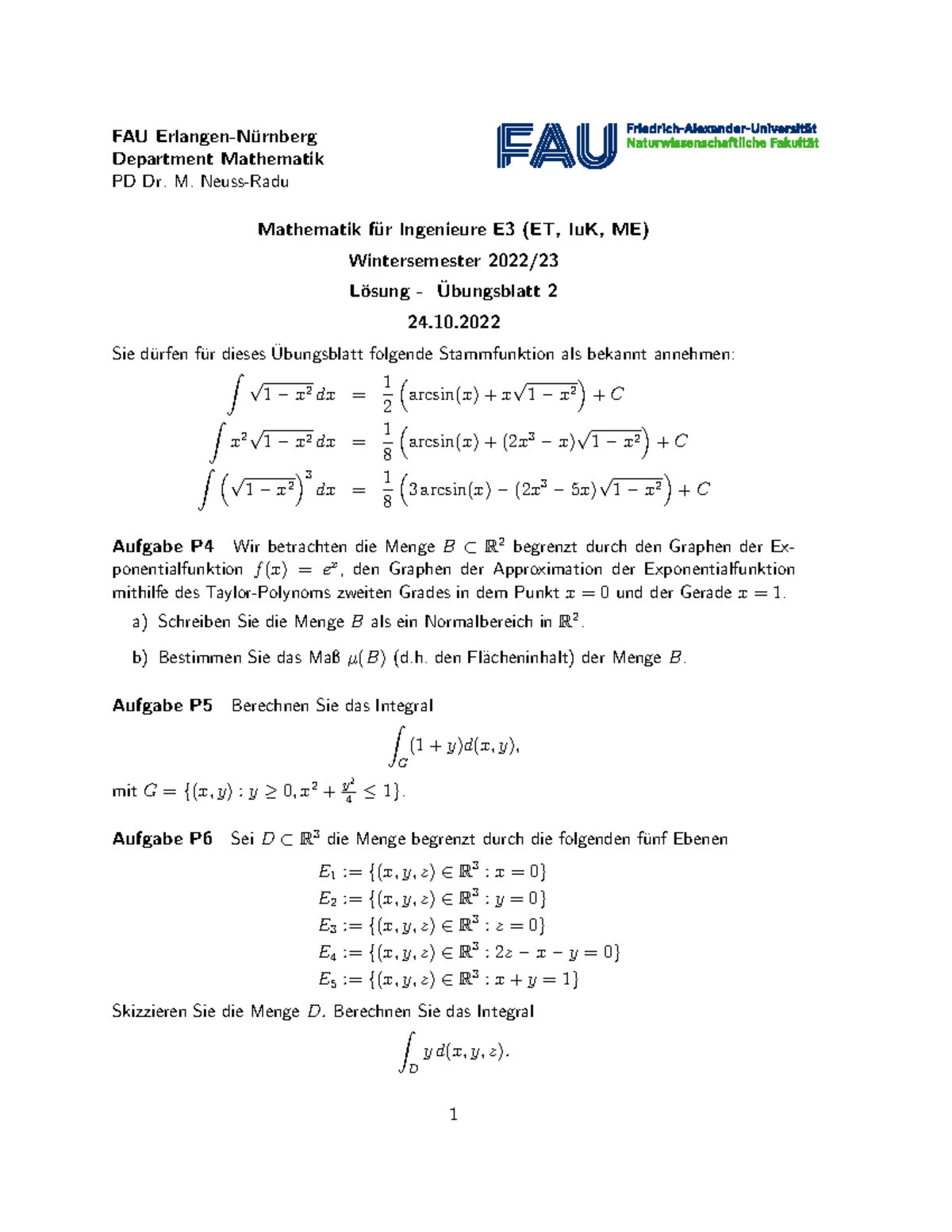 Blatt-02-Loes - Lösungen - FAU Erlangen-N ̈urnberg Department ...