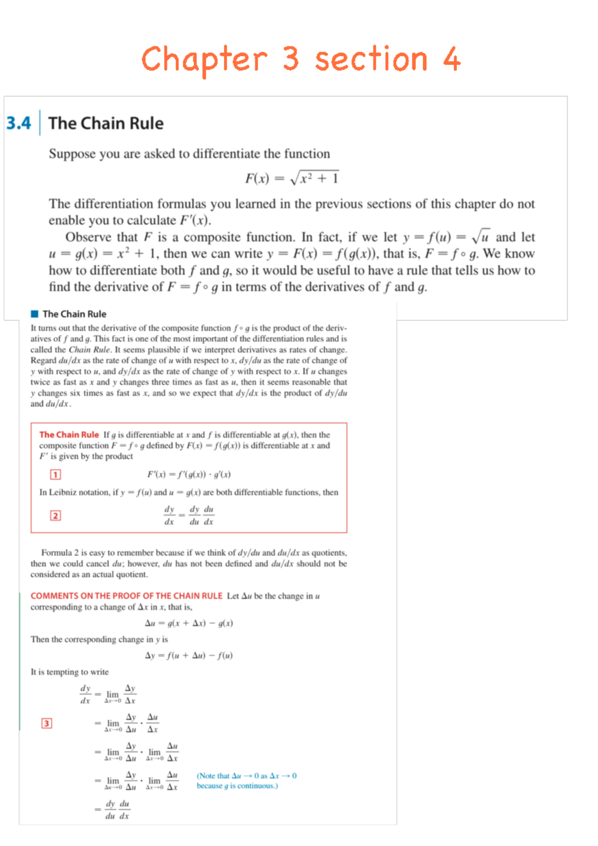 Chp 3 section 4 - Professor Zhitao Zhang - Chapter 3 section 4 3 The Chain Rule Suppose you are ...