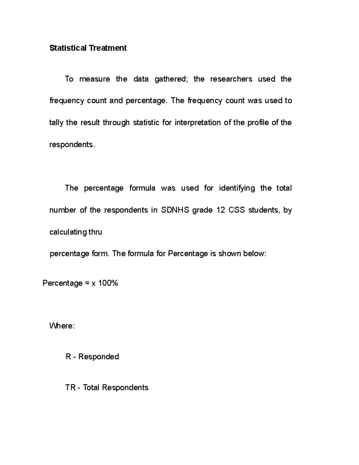 Statistical-Treatment - Statistical Treatment To measure the data ...
