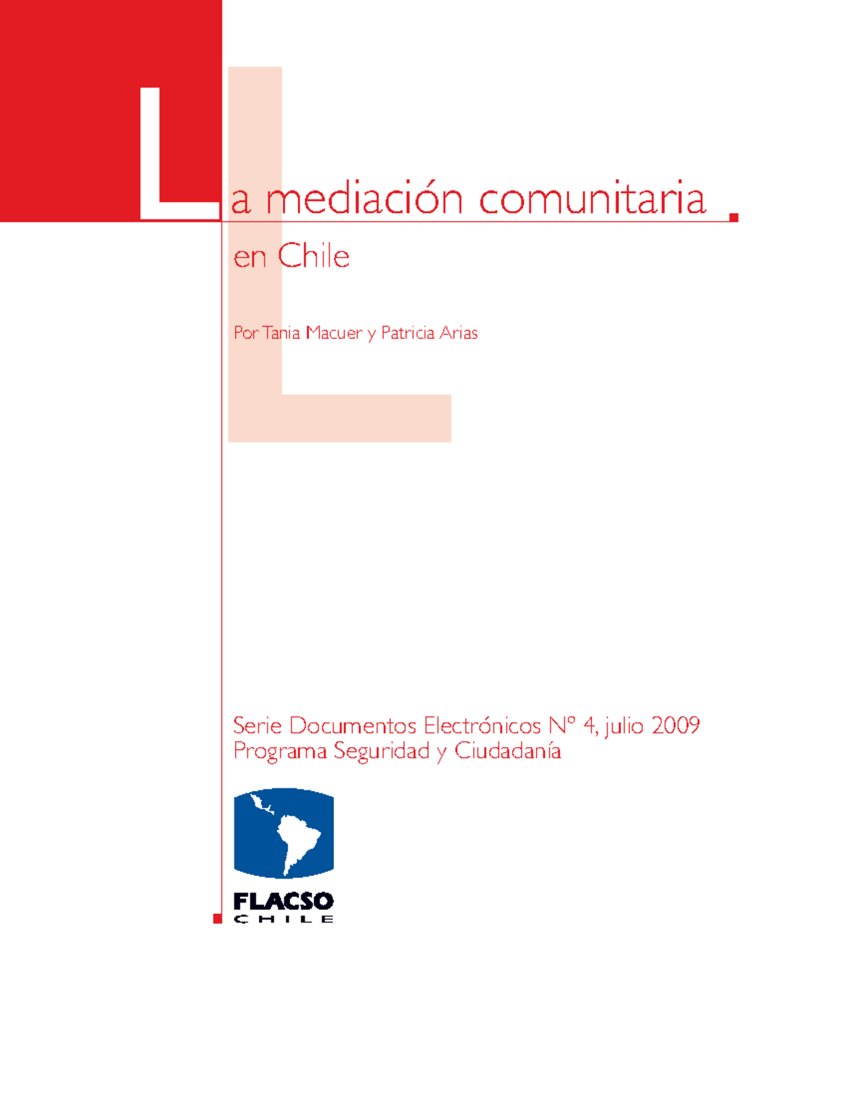 La mediacion comunitaria en Chile - ####### - Studocu