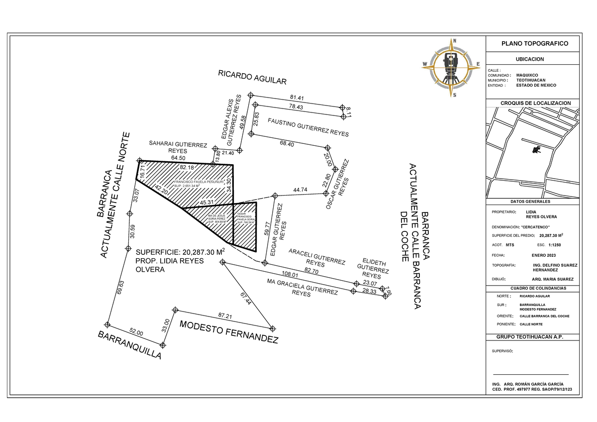 Levantamiento 30 ene-SUP - 33. 30. 69. 52 33. RICARDO AGUILAR BARRANCA ...