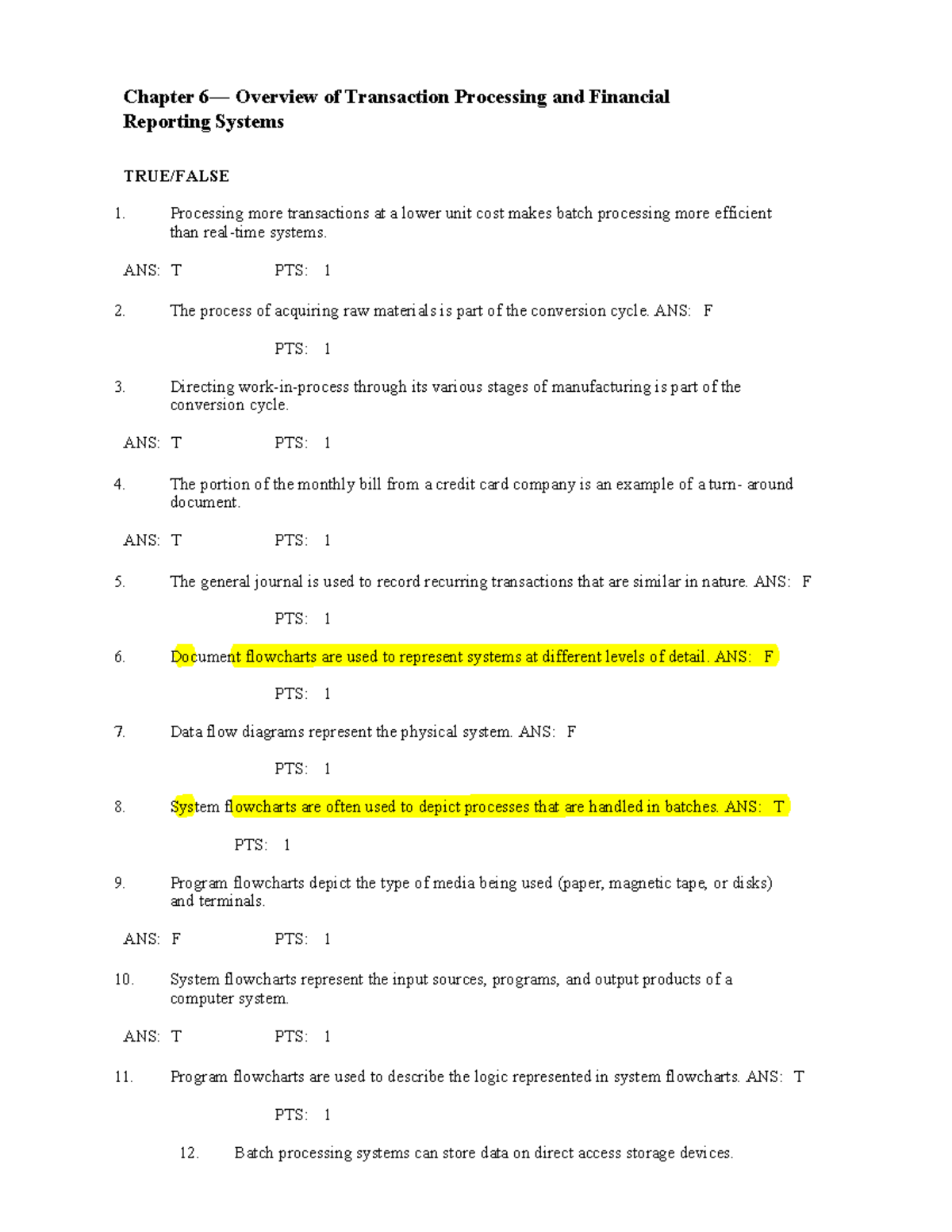 Toaz - Bbbbbb - Chapter 6— Overview of Transaction Processing and Financial Reporting Systems ...