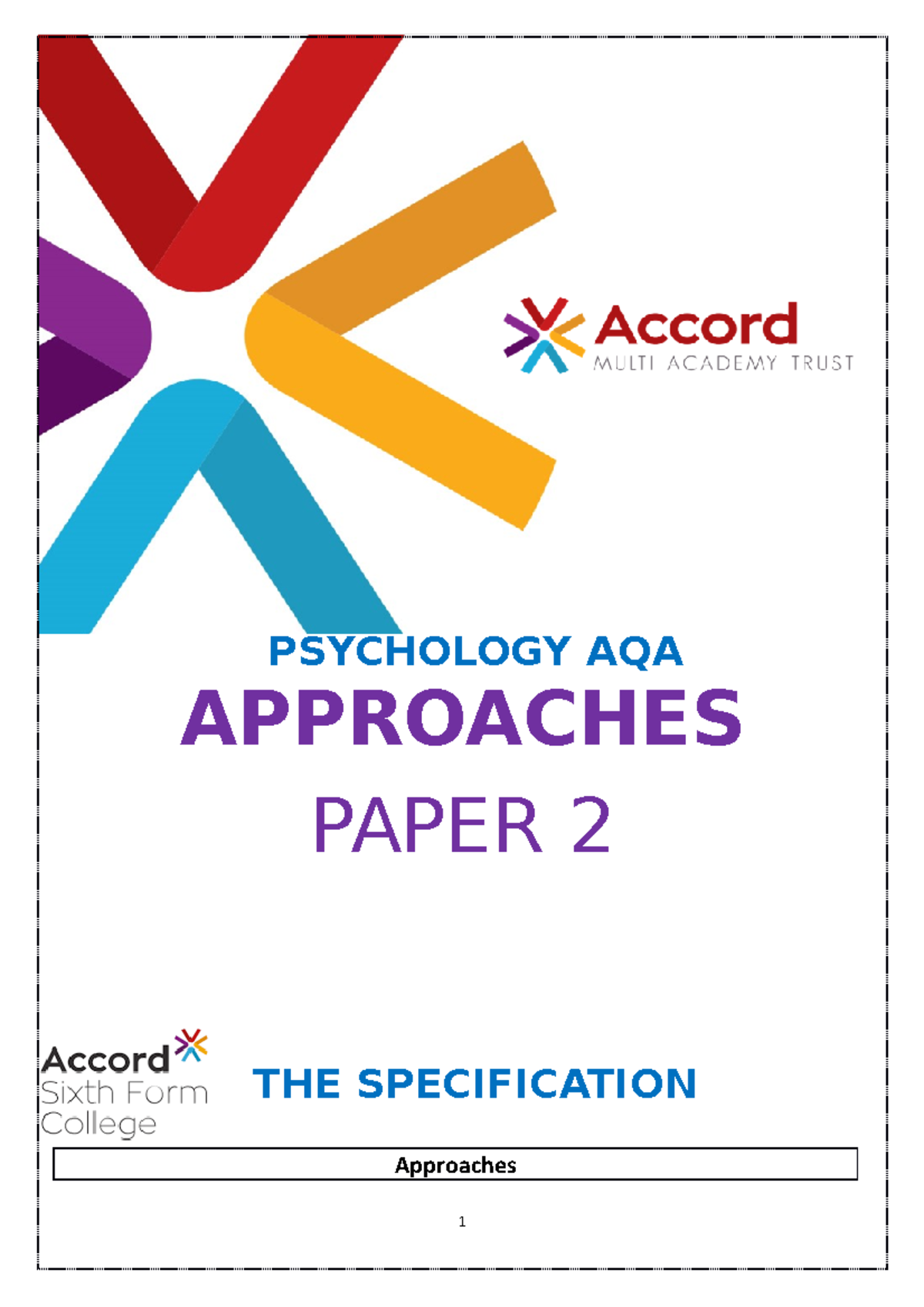 Approaches content pack 2020 - 2021 Finished - PSYCHOLOGY AQA ...
