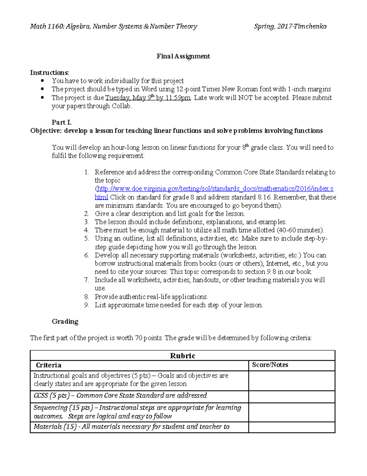 Final Exam-1160 - Math 1160: Algebra, Number Systems & Number Theory ...