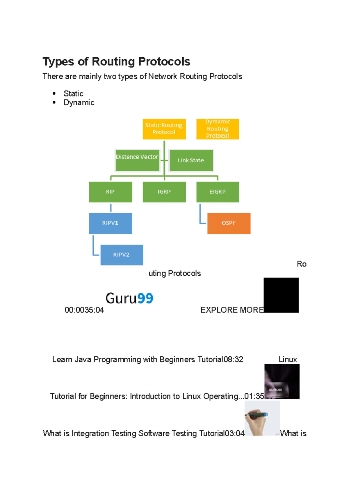 Types Of Routing Protocols Types Of Routing Protocols There Are