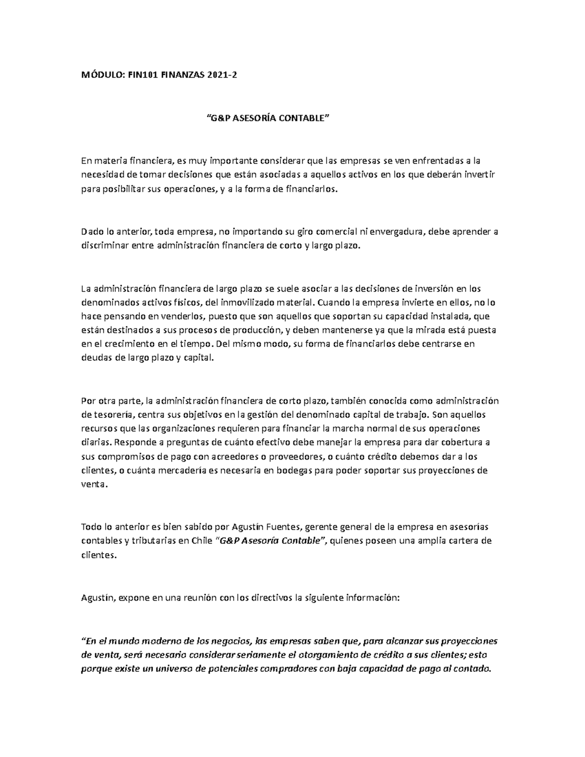 ENE Finanzas - .... - MÓDULO: FIN101 FINANZAS 2021- “G&P ASESORÍA ...