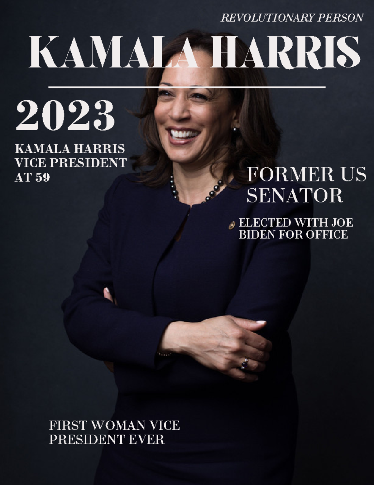 White Simple Fashion Magazine Cover - KAMALA HARRIS REVOLUTIONARY ...