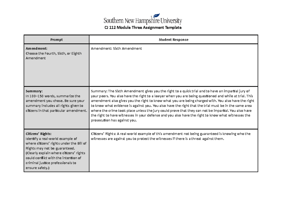 CJ 112 Module Three Assignment Template - CJ 112 Module Three ...