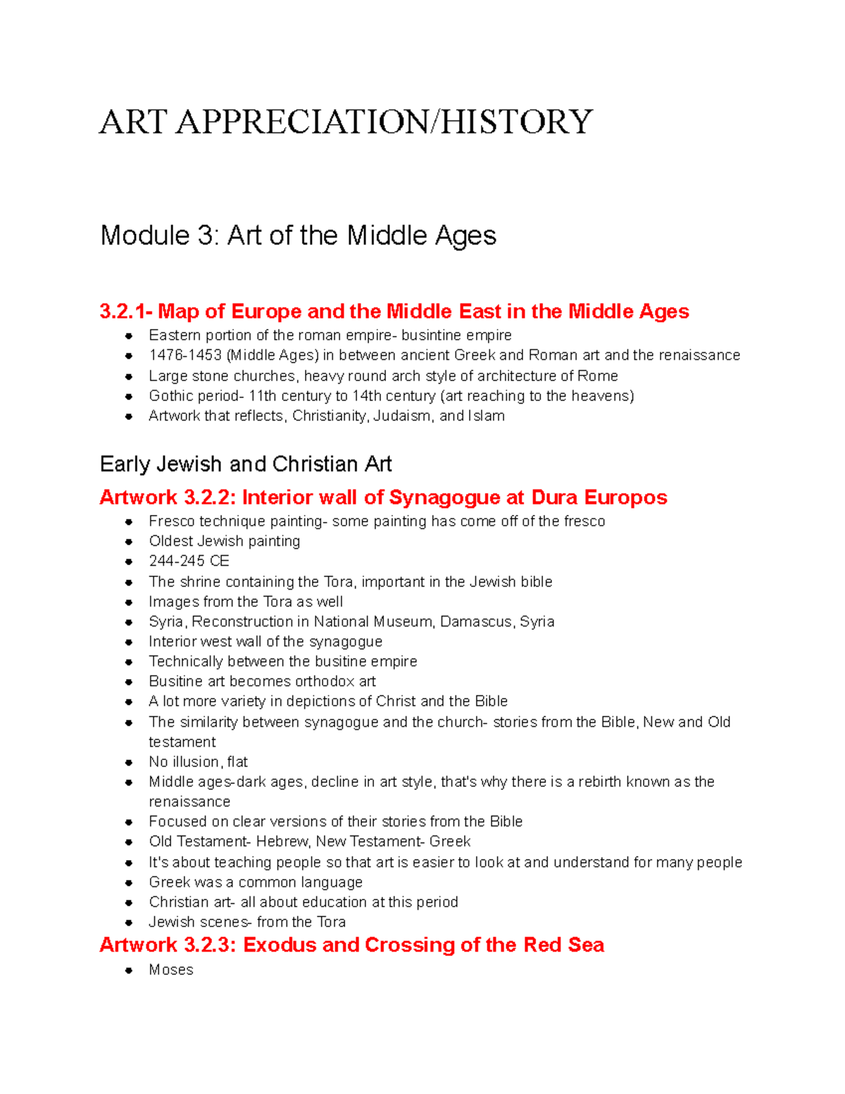 ART-Module 3 - For Art 1301- Art Appreciation for Non-Art Majors ...