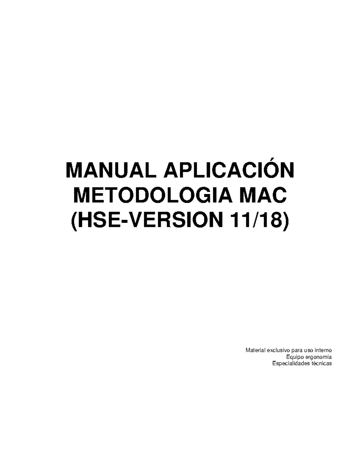 Método evaluación mmc mac - MANUAL APLICACIÓN METODOLOGIA MAC (HSE ...