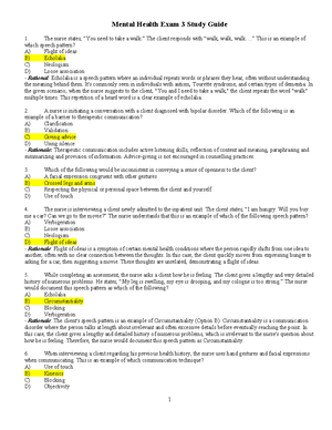 Mental Health Math Pre-Quiz - Math Quiz Practice A patient is receiving ...