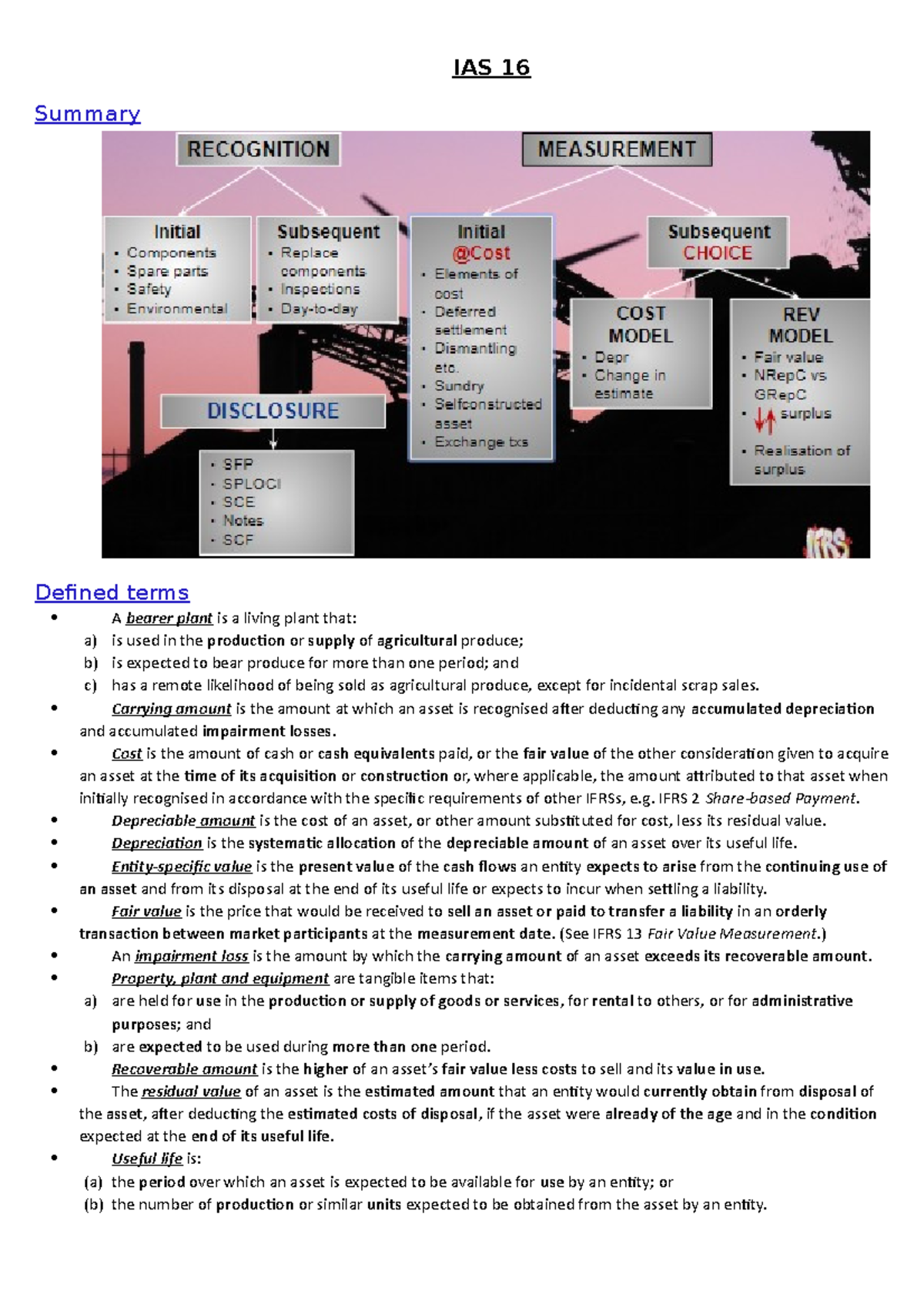 IAS 16- Property plant and Equipment - FRK 300 - UP - Studocu