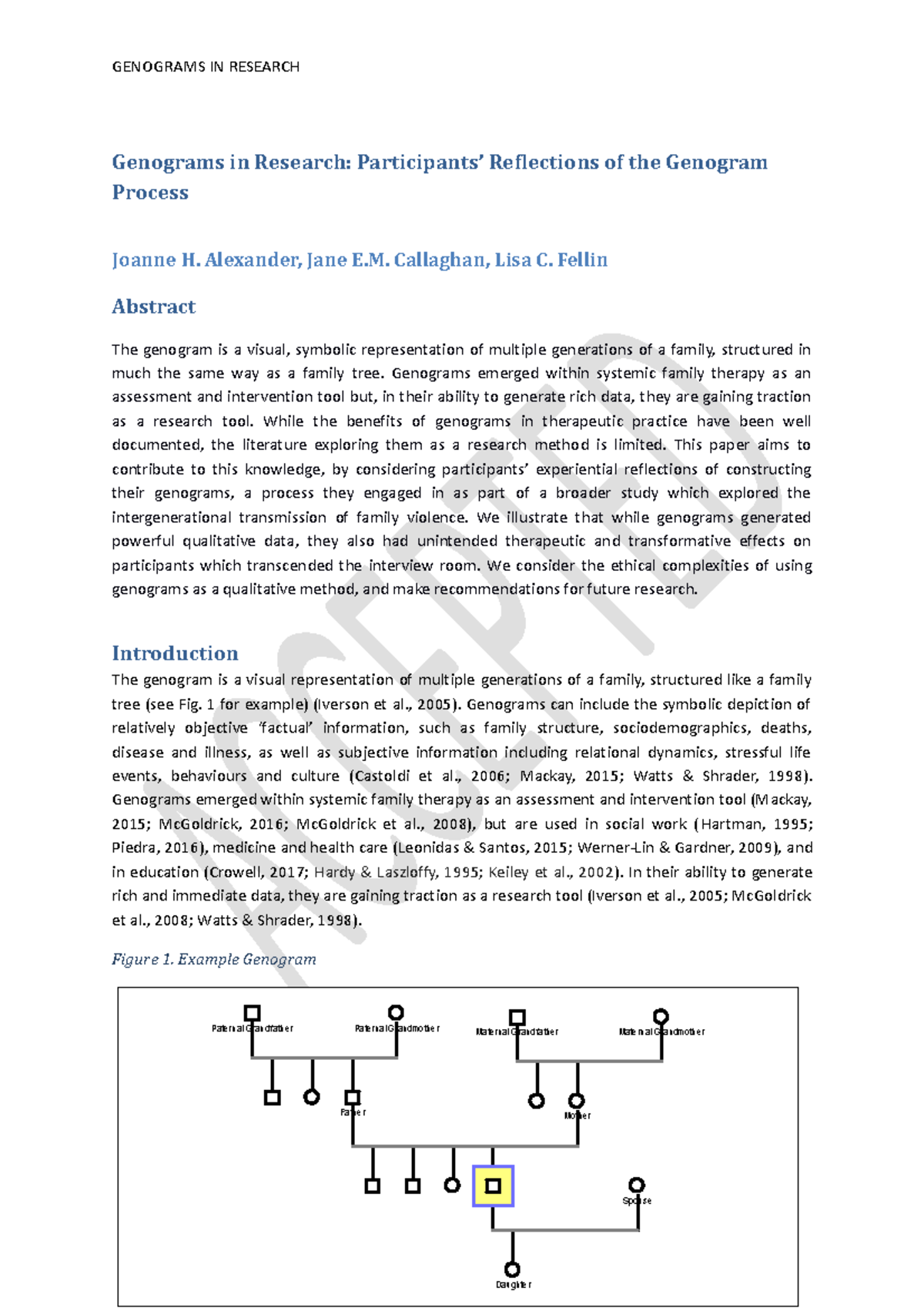 Genogramsin Research-Alexanderetal - Genograms in Research ...