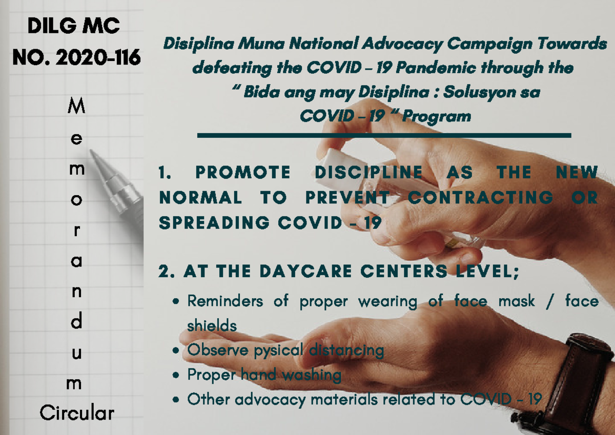 Add a little bit of body text - 1. PROMOTE DISCIPLINE AS THE NEW NORMAL ...