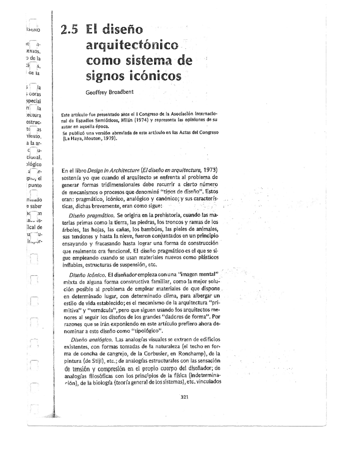 Diseño ARQ COMO Sistema DE Signos Iconicos - Estética - Studocu